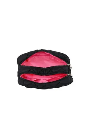 URBAN ESSENTIALS Quilted Puffer Cosmetic Pouch - Black