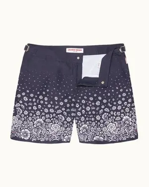 Orlebar Brown Bulldog Exclusive-print Mid-length Swim Shorts - Night Iris
