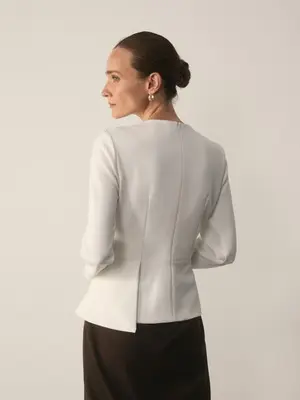 The Fold Malone Sculpt Stretch Crepe Top