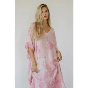 SUN CHILD Long Caftan Juniper - Pink