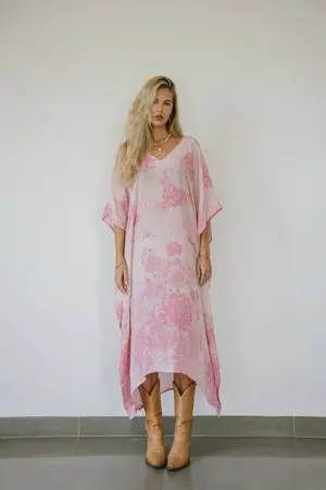 SUN CHILD Long Caftan Juniper