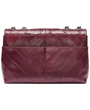 Karl Lagerfeld Paris Lafayette Chevron Shoulder Bag - Cherry Plum