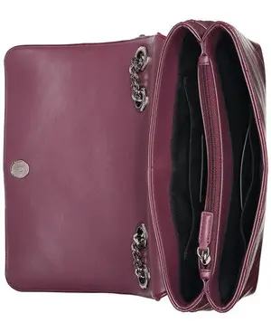 Karl Lagerfeld Paris Lafayette Chevron Shoulder Bag - Cherry Plum