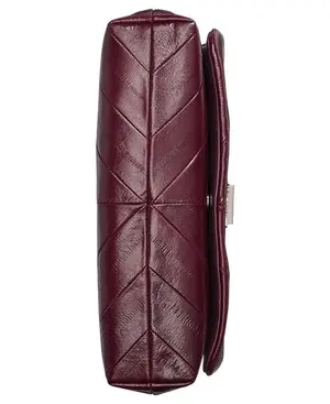 Karl Lagerfeld Paris Lafayette Chevron Shoulder Bag - Cherry Plum