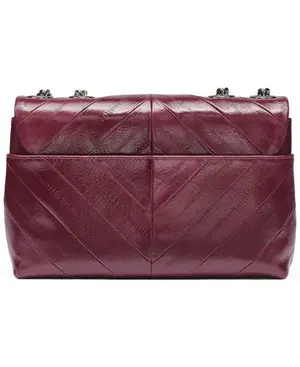 Karl Lagerfeld Paris Lafayette Chevron Shoulder Bag - Cherry Plum