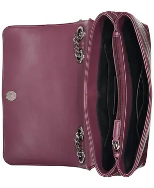 Karl Lagerfeld Paris Lafayette Chevron Shoulder Bag - Cherry Plum