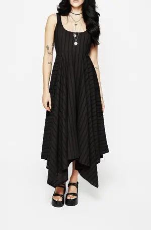 DISTURBIA Blythe Handkerchief Hem Maxi Dress