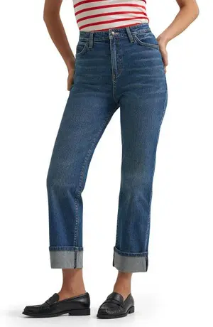 LEEM Marilyn High Waist Straight Leg Jeans - Midshade