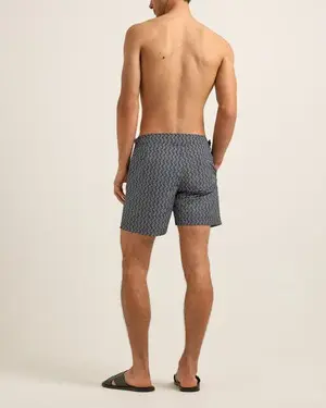 Orlebar Brown Bulldog Exclusive-print Mid-length Swim Shorts - Night Iris