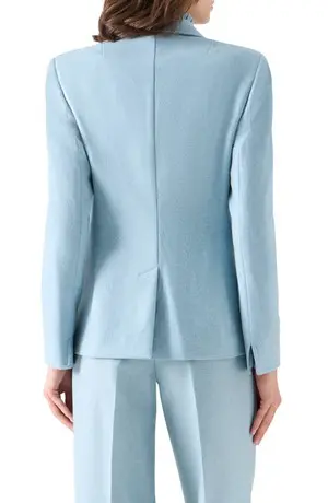 Akris Wool Blend Flannel Tailored Blazer