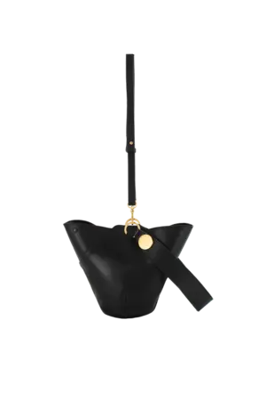 ESTHERA 9pm Sculptural Leather Maxi Bag