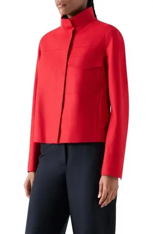 Akris Felted Wool Blend Jacket