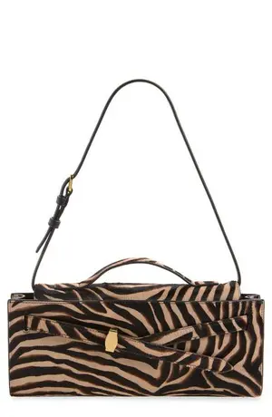 Veronica Beard Dash Genuine Calf Hair Clutch - Tan Multi