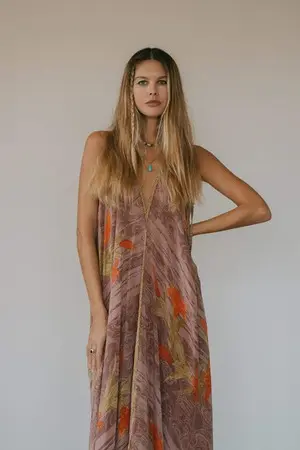 SUN CHILD Classic Silk Dress Quinn