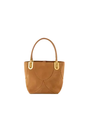 ESTHERA 4pm Suede Leather Mini Handbag