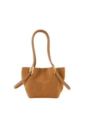 ESTHERA 4pm Suede Leather Mini Handbag