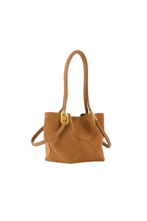 ESTHERA 4pm Suede Leather Mini Handbag