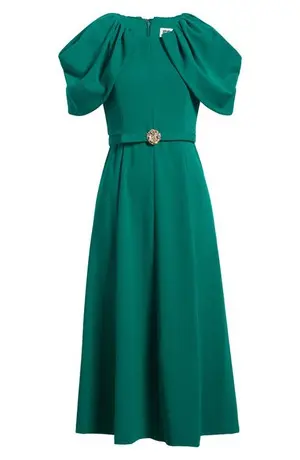 Anne Klein Capelet Cold Shoulder Midi Dress