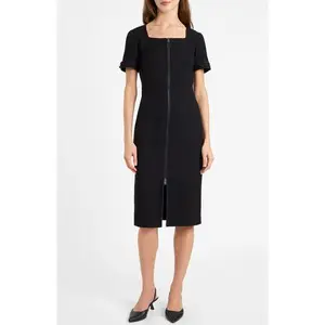 Santorelli Bri Midi Dress In Soft Stretch Crepe