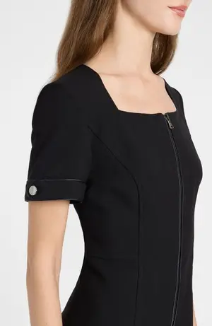 Santorelli Bri Midi Dress In Soft Stretch Crepe