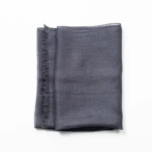 STUDIO VARIOUSLY Linen And Silk Handwoven Scarf Moss Green