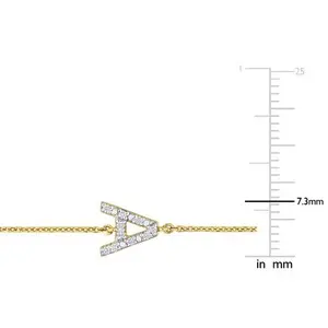 JULIANNA B. Dimond Initil Necklce 14k Yellow Gold T