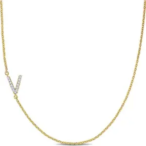 JULIANNA B. 14k Yellow Gold Diamond Necklace - V