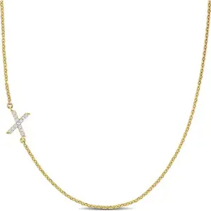 JULIANNA B. 14k Yellow Gold Diamond Necklace - X