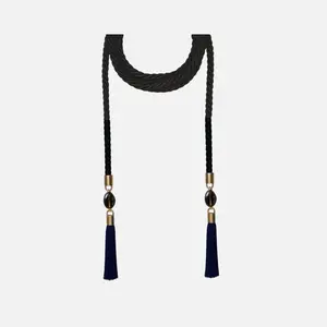 DANIELA MILLAN JEWELRY Silk Tassel Belt With Quartz