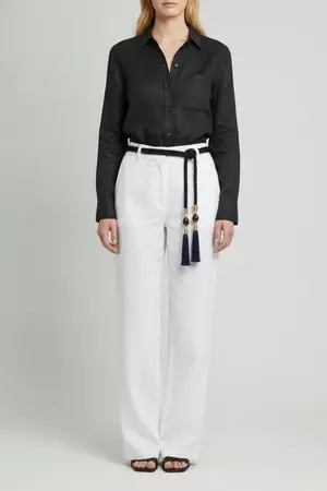 DANIELA MILLAN JEWELRY Silk Tassel Belt With Quartz
