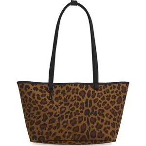 Baggu Medium Nylon Reversible Tote - Leopard Mix
