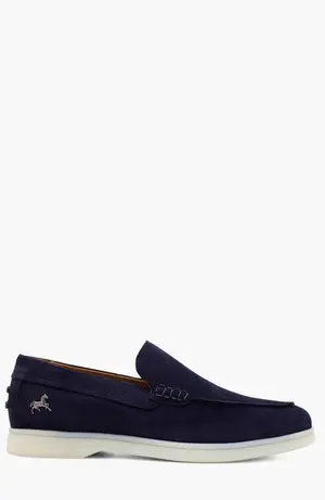 CAVALINHO Nautical Suede Loafers - Navy