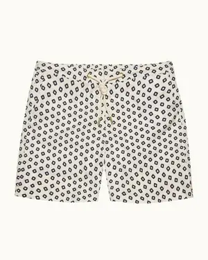 Orlebar Brown Bulldog Drawcord Mid Length Swim Shorts - Latte/night Iris