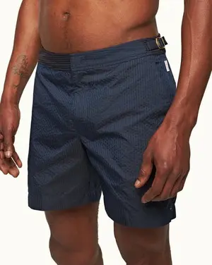 Orlebar Brown Bulldog Textured Polyester-viscose Blend Swim Shorts