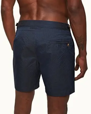 Orlebar Brown Bulldog Textured Polyester-viscose Blend Swim Shorts
