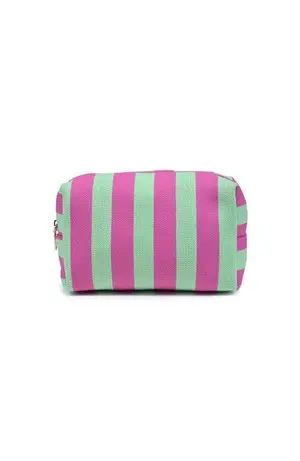URBAN ESSENTIALS Essential Stripe Cosmetic & Travel Organizer Pouch - Mint Pink