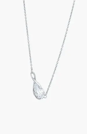 RIZEN JEWELRY Solace Tear Necklace Sterling Silver