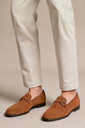CAVALINHO Heritage Pointed Toe Suede Loafers