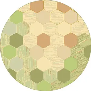 KAPLAN EARLY LEARNING COMPANY Sense Of Place Round Carpet5 - Green