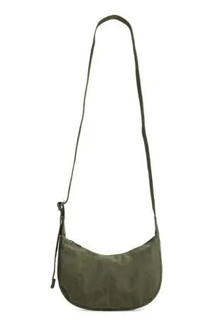 Baggu Small Recycled Nylon Crescent Crossbody Bag - Caper