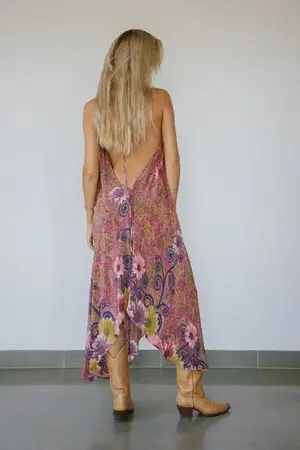 SUN CHILD Classic Silk Dress Tatum