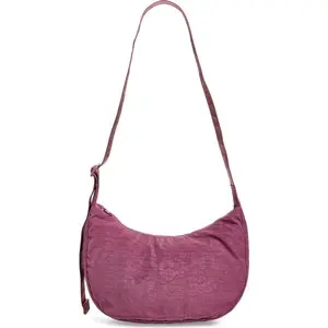 Baggu Medium Crescent Recycled Nylon Crossbody Bag - Wild Plum