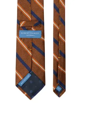 Robert Talbott Robert Multi Rib Stripe Best Of Class Necktie - Bronze Multi