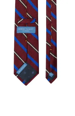 Robert Talbott Multi Rib Stripe Necktie - Wine Multi