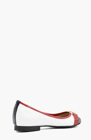CAVALINHO Sabrina Leather Flats 82 - Navy/white/red