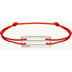Orlebar Brown Nato Sterling-silver Bracelet - Red