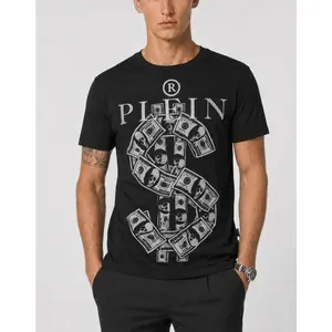 Philipp Plein Jersey T-shirt Plein Dollar - Black