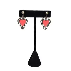 MADISON BEVERLY HILLS Vintage 1970s Pink Heart Earrings