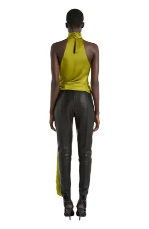 Balmain Open-back Silk Chiffon Top