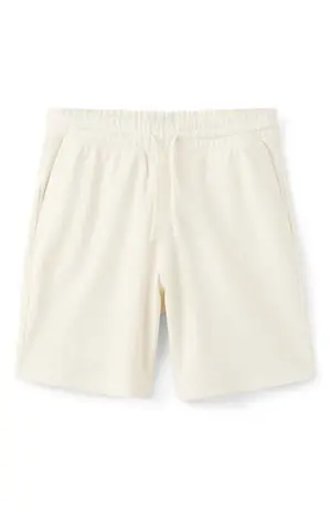 Mango Textured Drawstring Bermuda Shorts - White